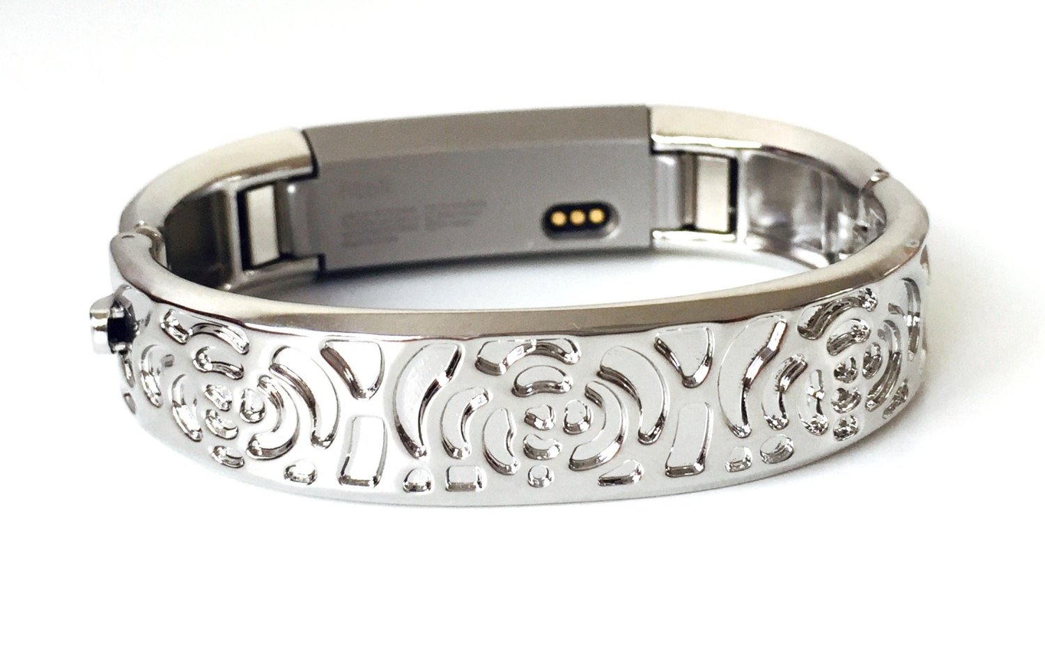 BSI Silver Metal Bracelet/ Band For Fitbit Alta - Flowers Design - High ...